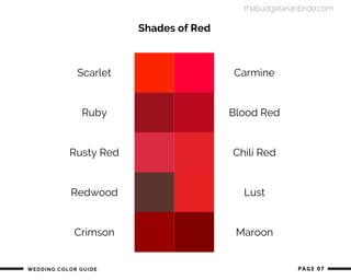 Wedding color Guide ...........:.......,,, | PDF