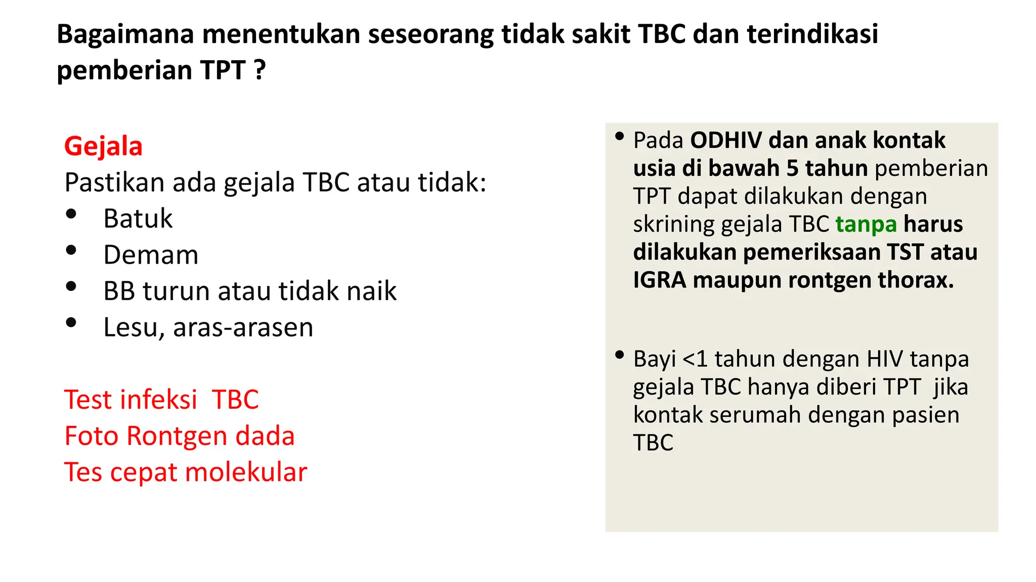 diagnosis dan tata laksana penyakit TBC pada anak | PPTX