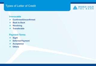TBC Letter Of Credit | PPT