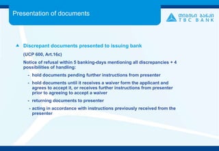 TBC Letter Of Credit | PPT