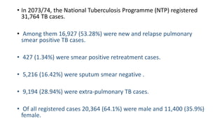 TB control programs in nepal | PPTX