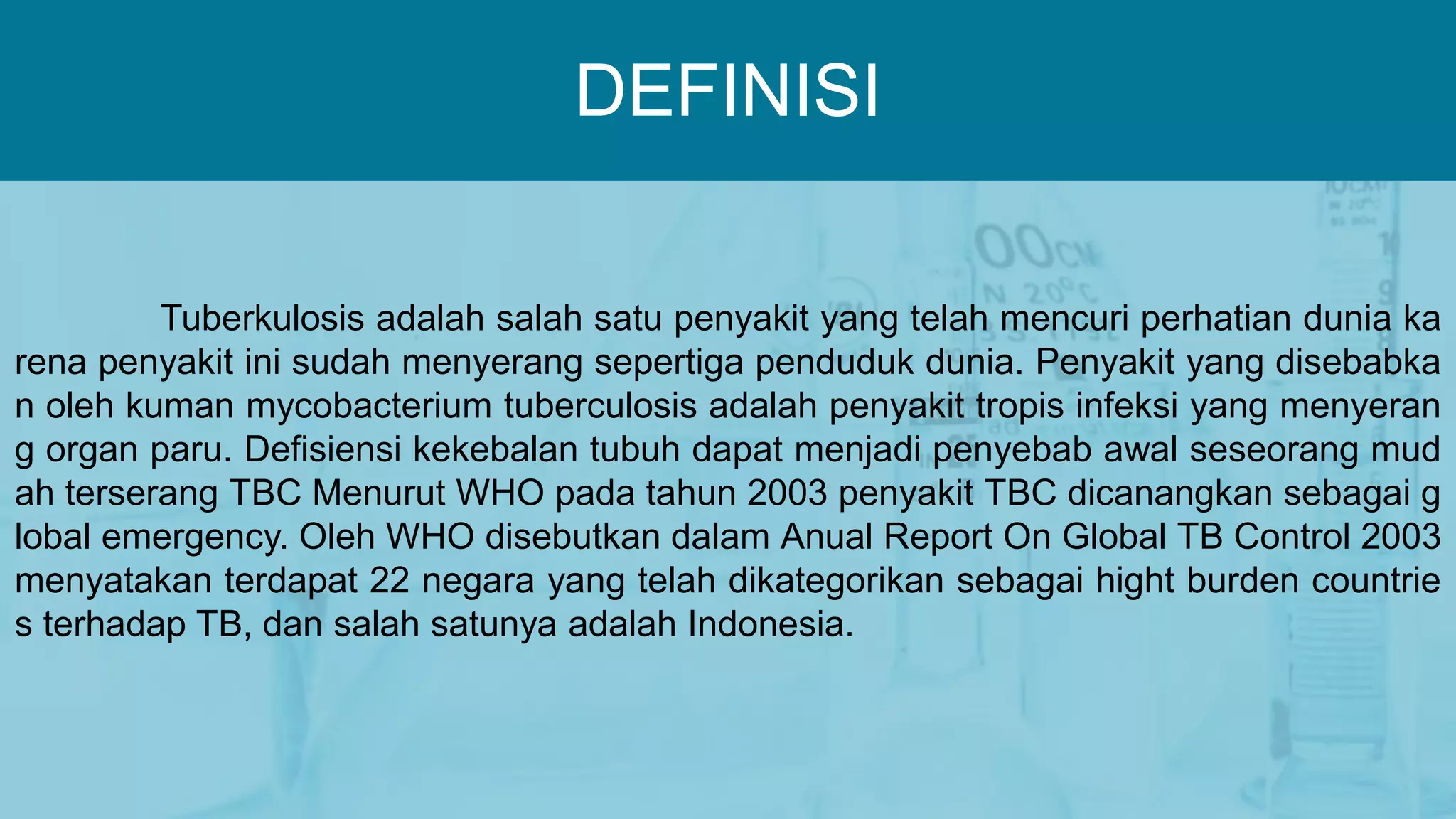 TBC Patofisiologi Penyakit Menular | PPTX