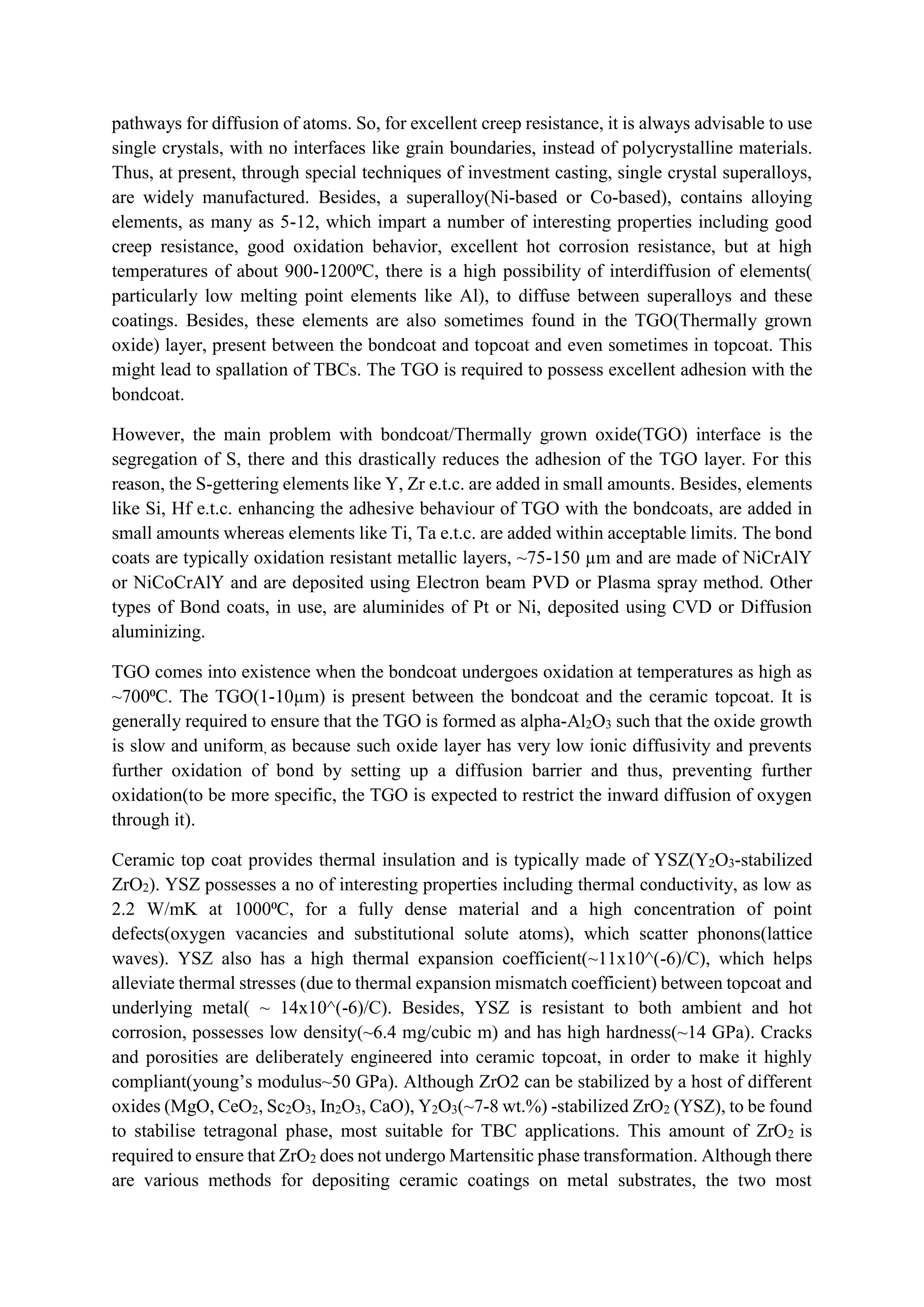 Thermal Barrier Coatings(TBCs) | PDF