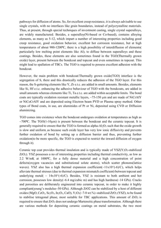 Thermal Barrier Coatings(TBCs) | PDF