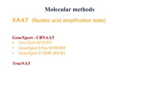Laboratory diagnosis of Tuberculosis (Pulmonary and extra pulmonary ...