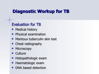 Tb diagnosis | PPT