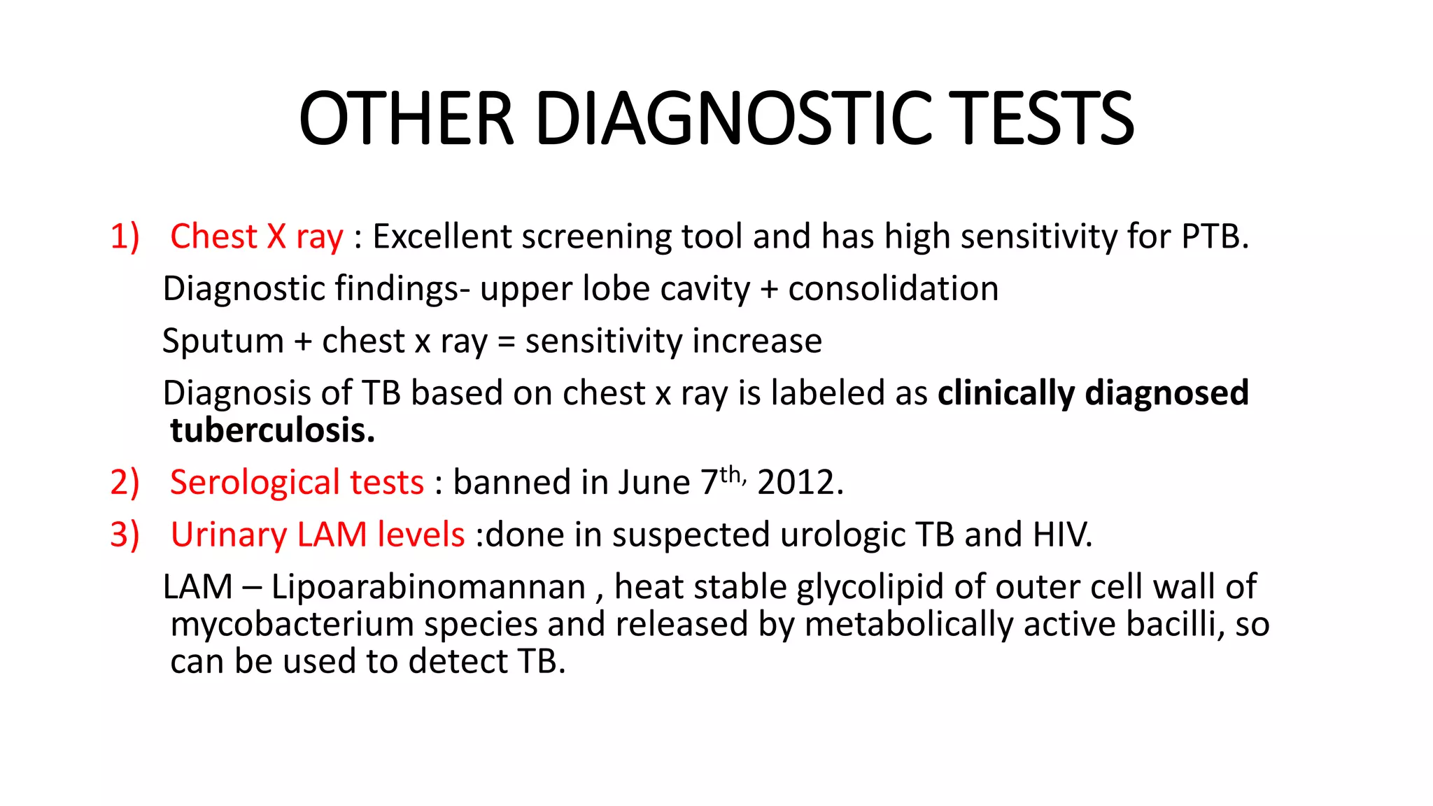 Tb diagnosis and treatment an update | PPTX