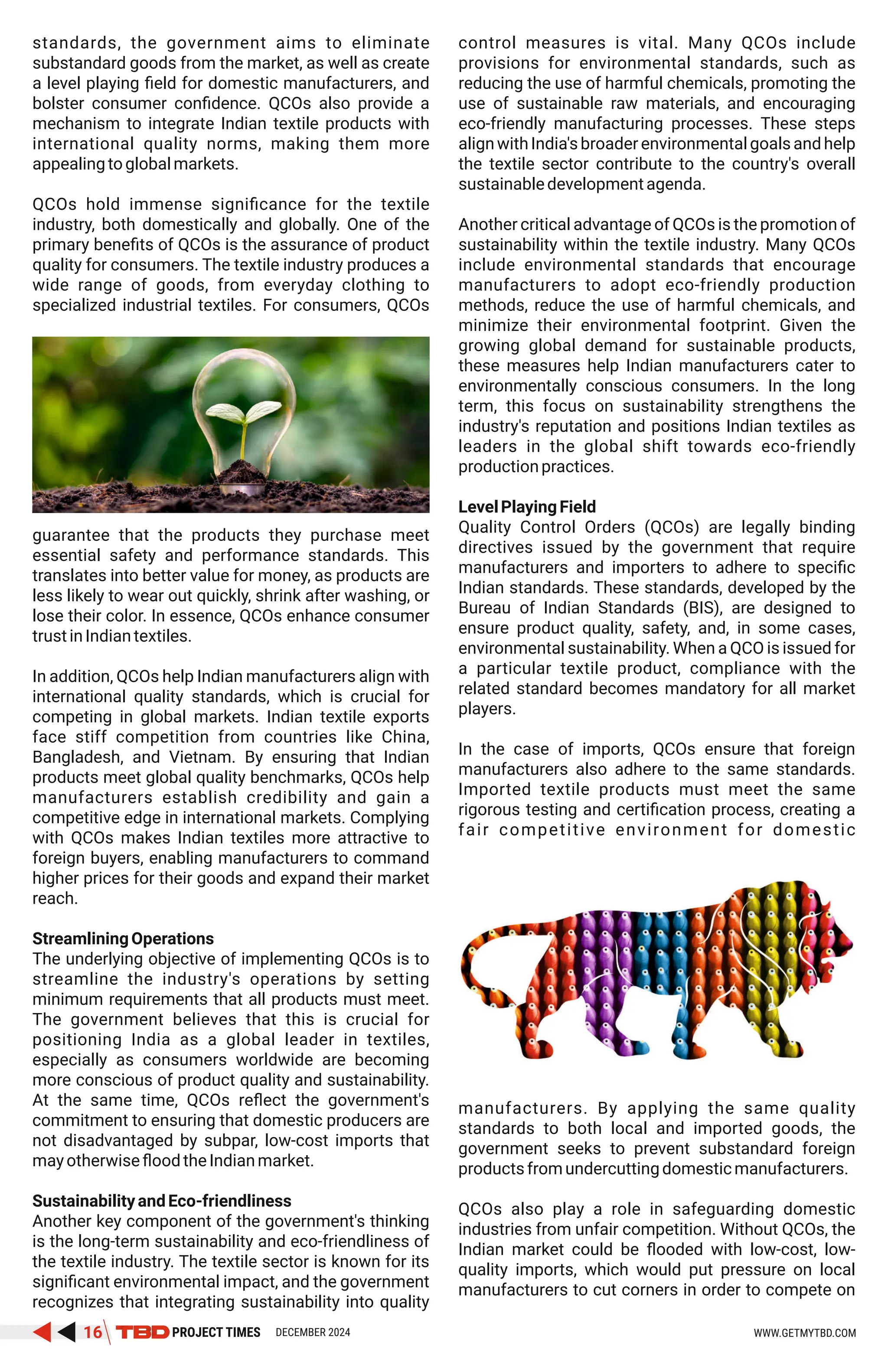 TBD Project Times on QCO in Indian Textile Sector | PDF