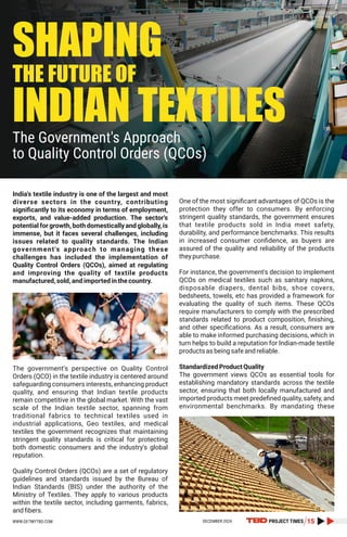 TBD Project Times on QCO in Indian Textile Sector | PDF
