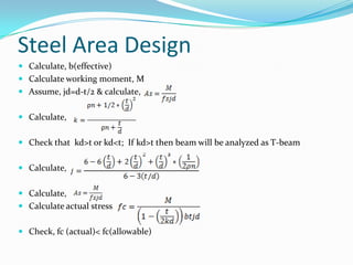 T-Beam Design by WSD Method | PPTX