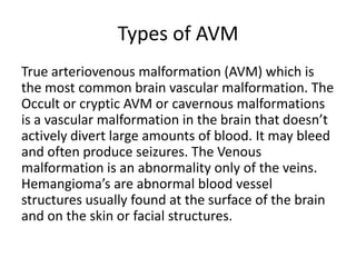 Arteriovenous Malformation | PPT