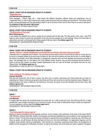 Programme of events for children, young adults and teachers | PDF