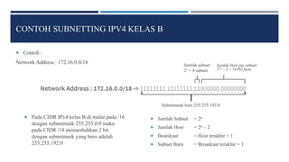 Subnetting ipv4 dan ipv6 | PPTX