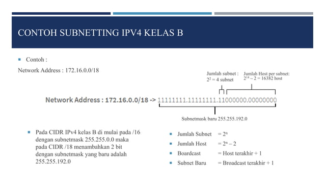 Subnetting ipv4 dan ipv6 | PPTX