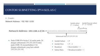 Subnetting ipv4 dan ipv6 | PPTX