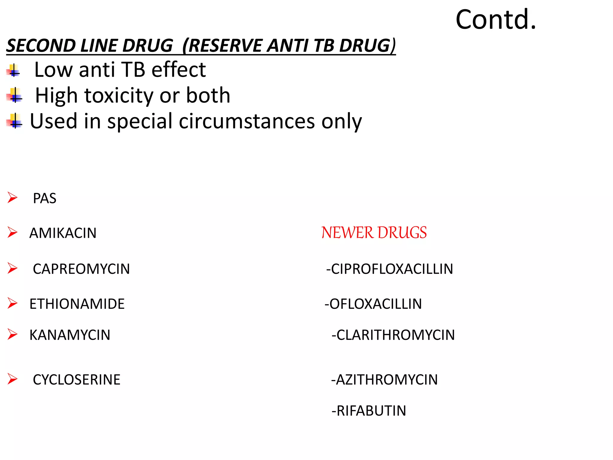 Pharmacotherapy of Tuberculosis(First Class) | PPT