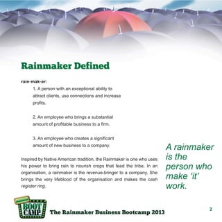 TBG Rainmakers Pre-Bootcamp | PPT