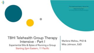 TBHI - Feb 20.2021 Group Therapy I | PPT