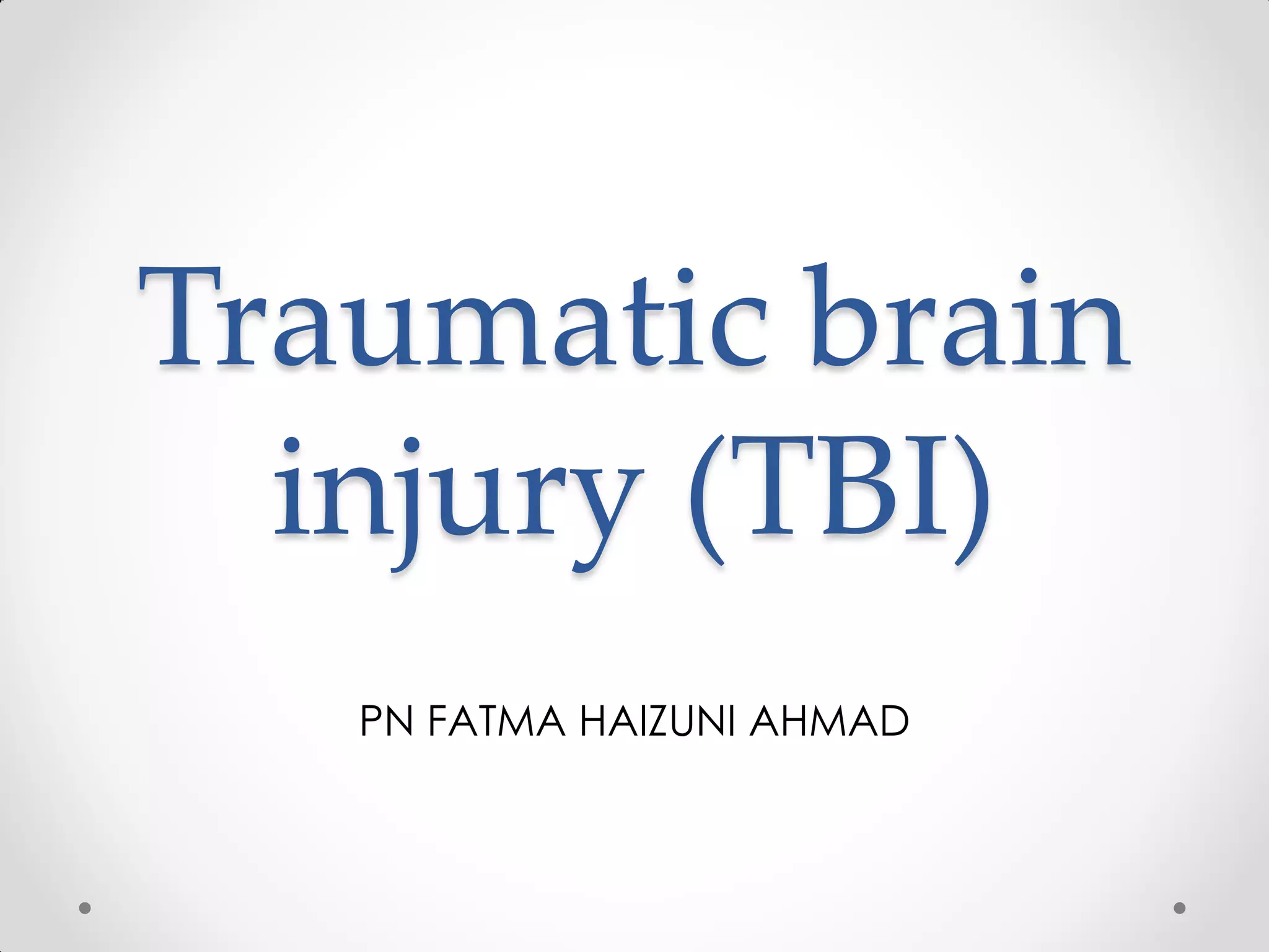 Traumatic brain injury | PDF