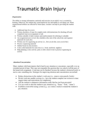 Traumatic Brain Injury | DOCX