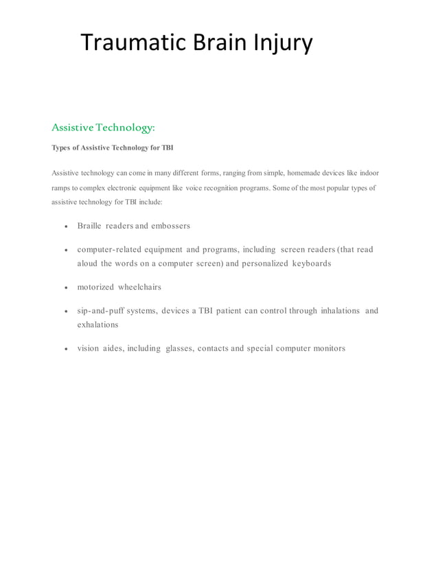 Traumatic Brain Injury | PDF