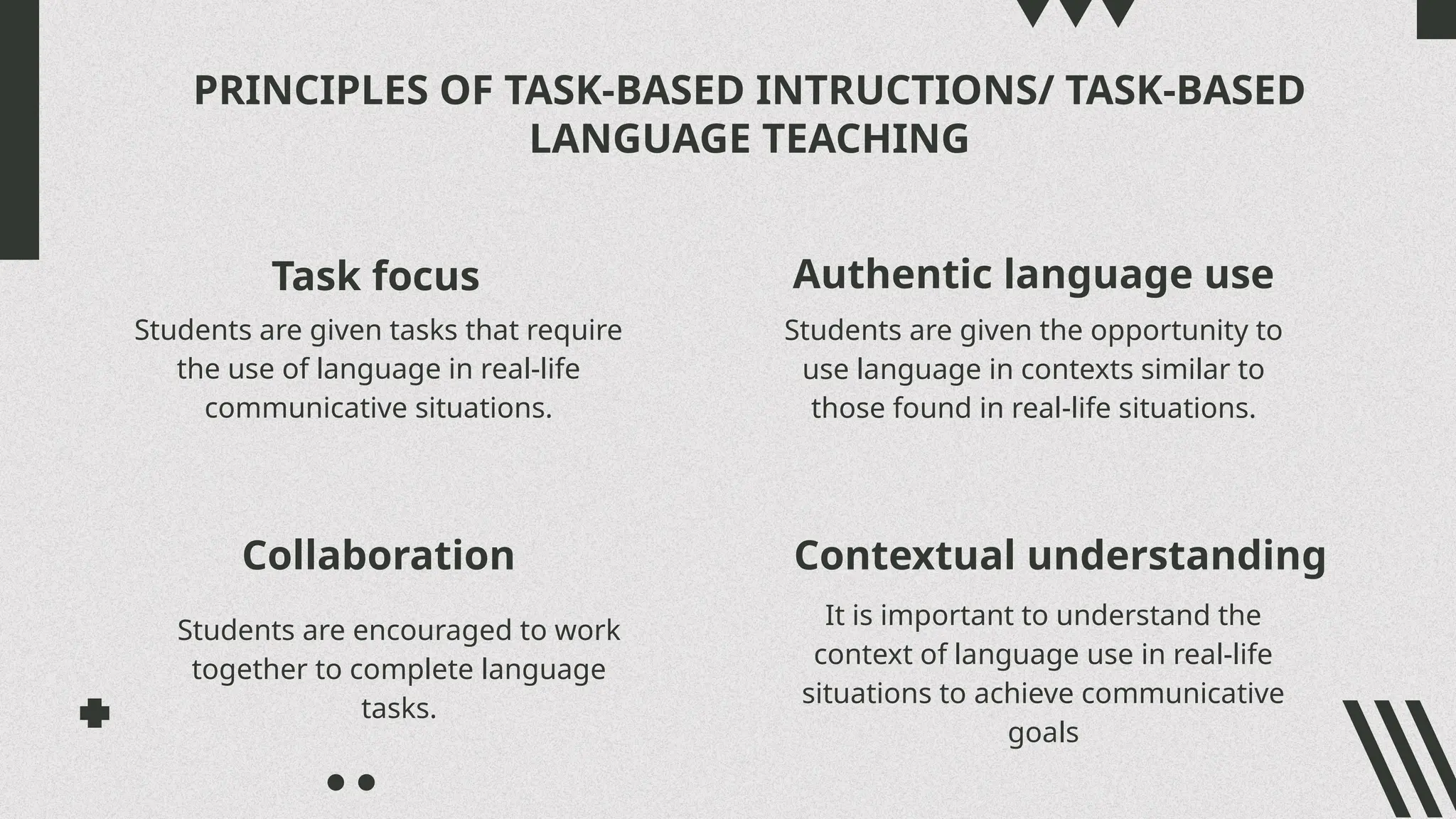 TBI_Task based instruction in the class of teaching English as a Foreign Language | PPTX ...