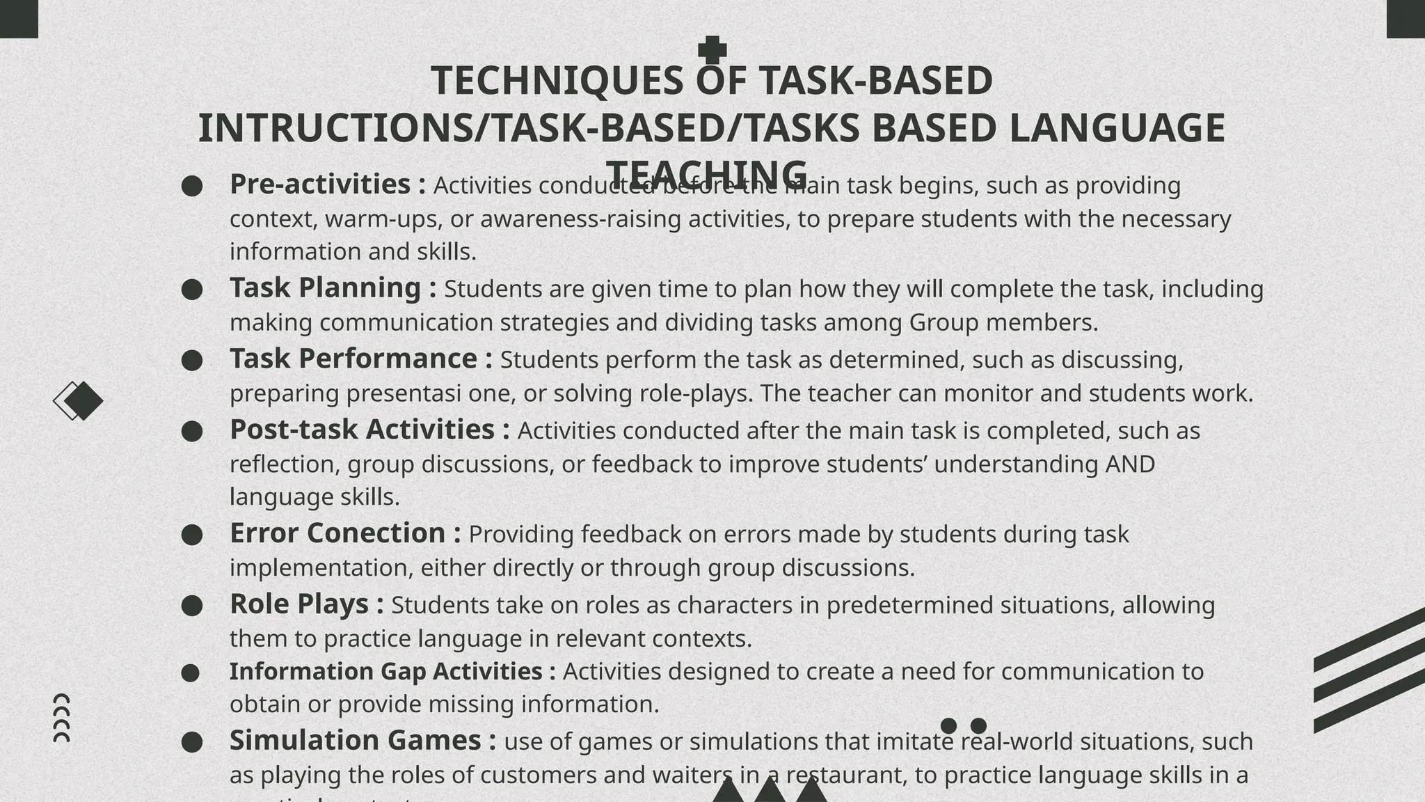 TBI_Task based instruction in the class of teaching English as a Foreign Language | PPTX ...