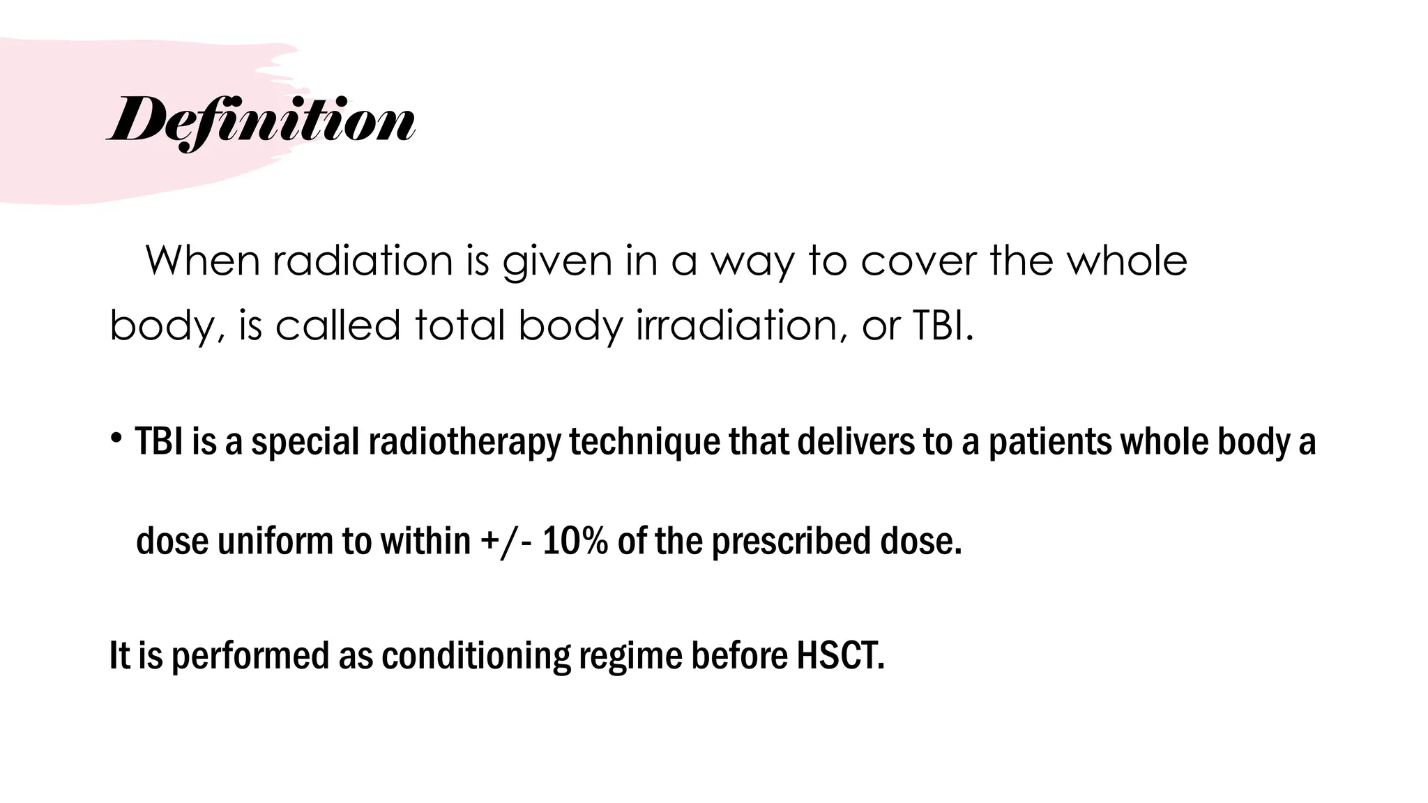 TBI.pptx total body irradiation radiotherapy | PPTX