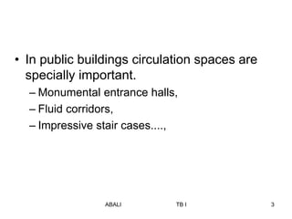 Theory of Buildings ARCH243 - V - Circulation | PDF