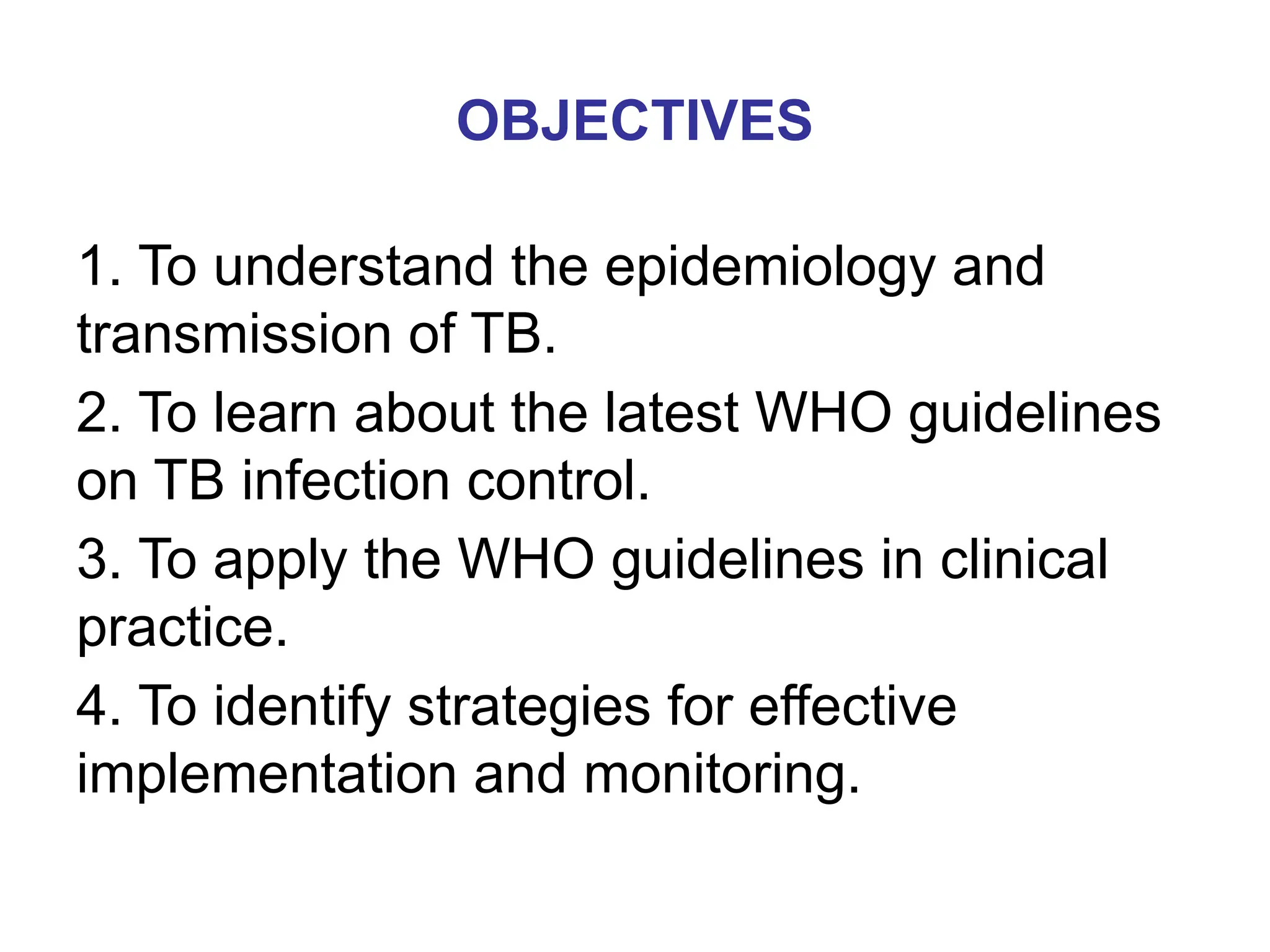 Tuberculosis Infection. Control -Sept 2025.power point | PPTX