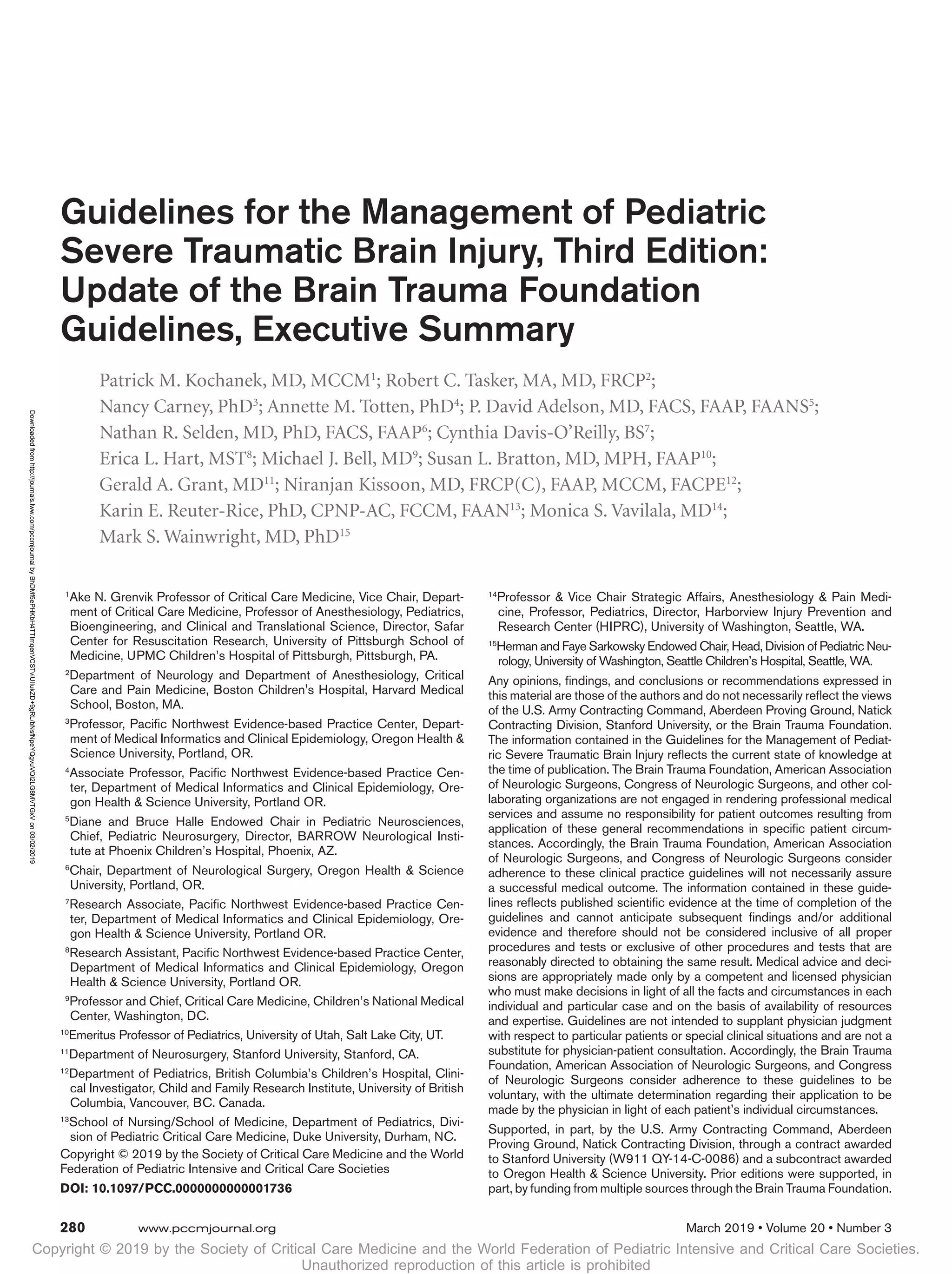 Tbi child. btf guideline | PDF