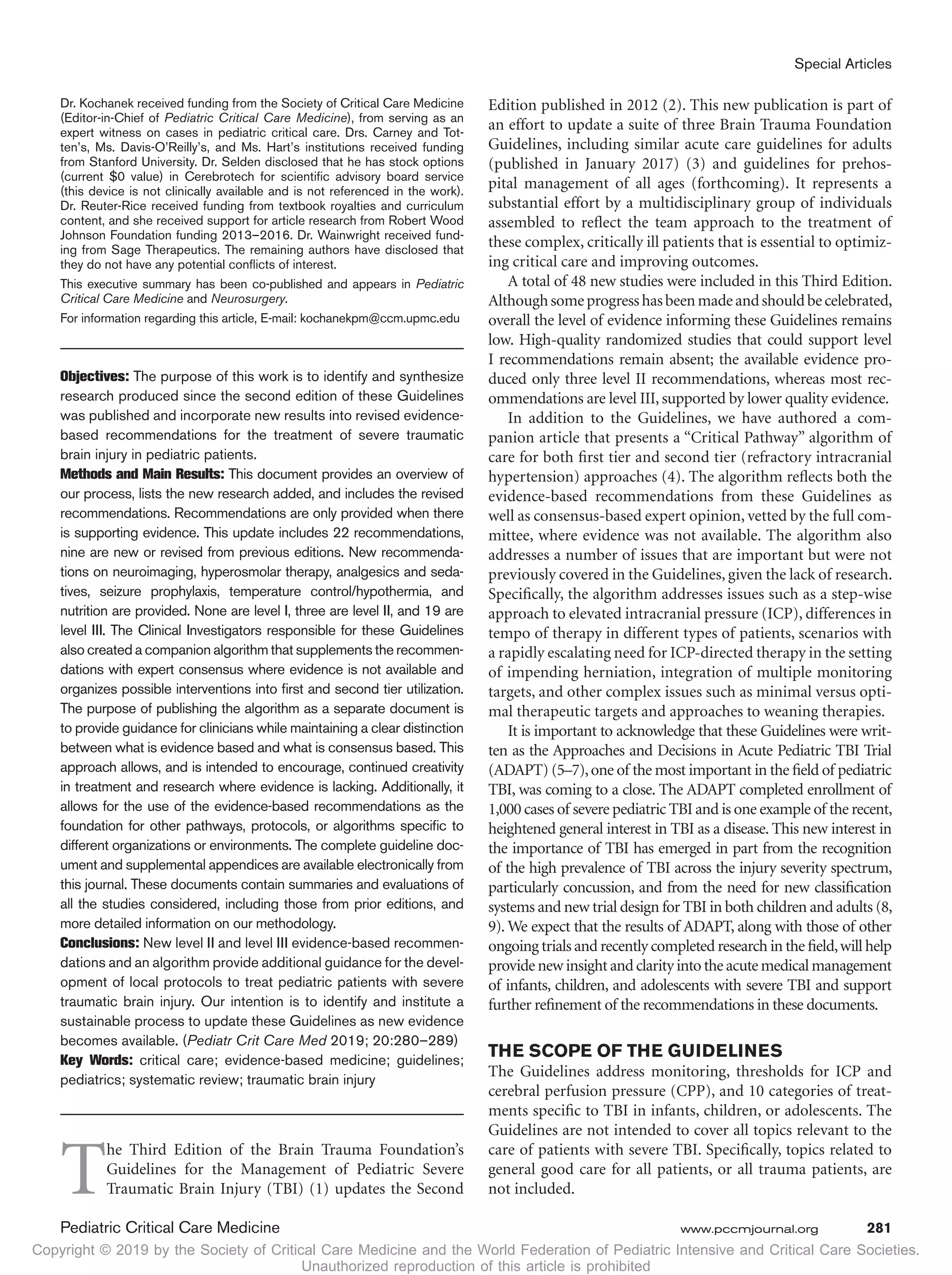 Tbi child. btf guideline | PDF