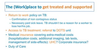 TB in the workplace and beyond - Contribution of Occupational Health ...