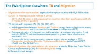 TB in the workplace and beyond - Contribution of Occupational Health ...