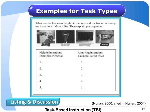 Task-Based Instruction (TBI)