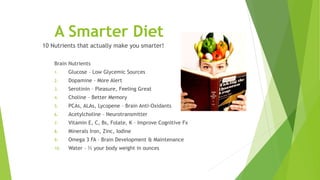 TBI holiday neuroplastic foods | PPT