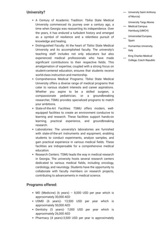Tbilisi State Medical University: Leading Medical Education | PDF