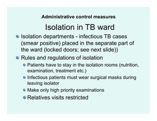 Tuberculosis Infection Control - The CRUDEM Foundation | PDF