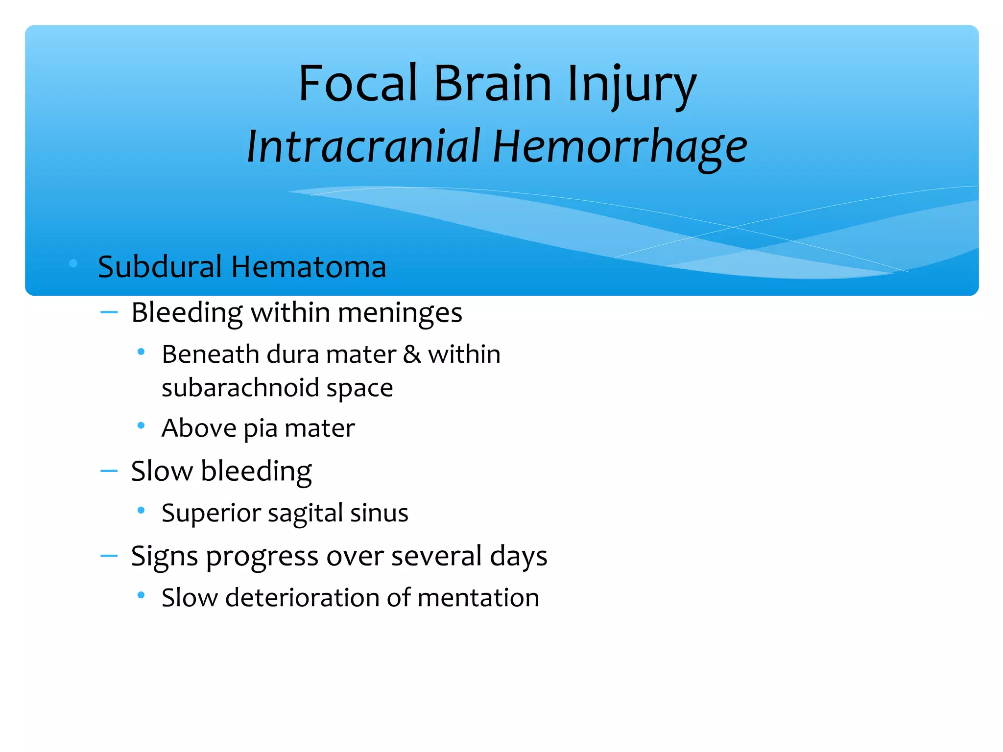 Traumatic Brain Injury: Approach | PPT