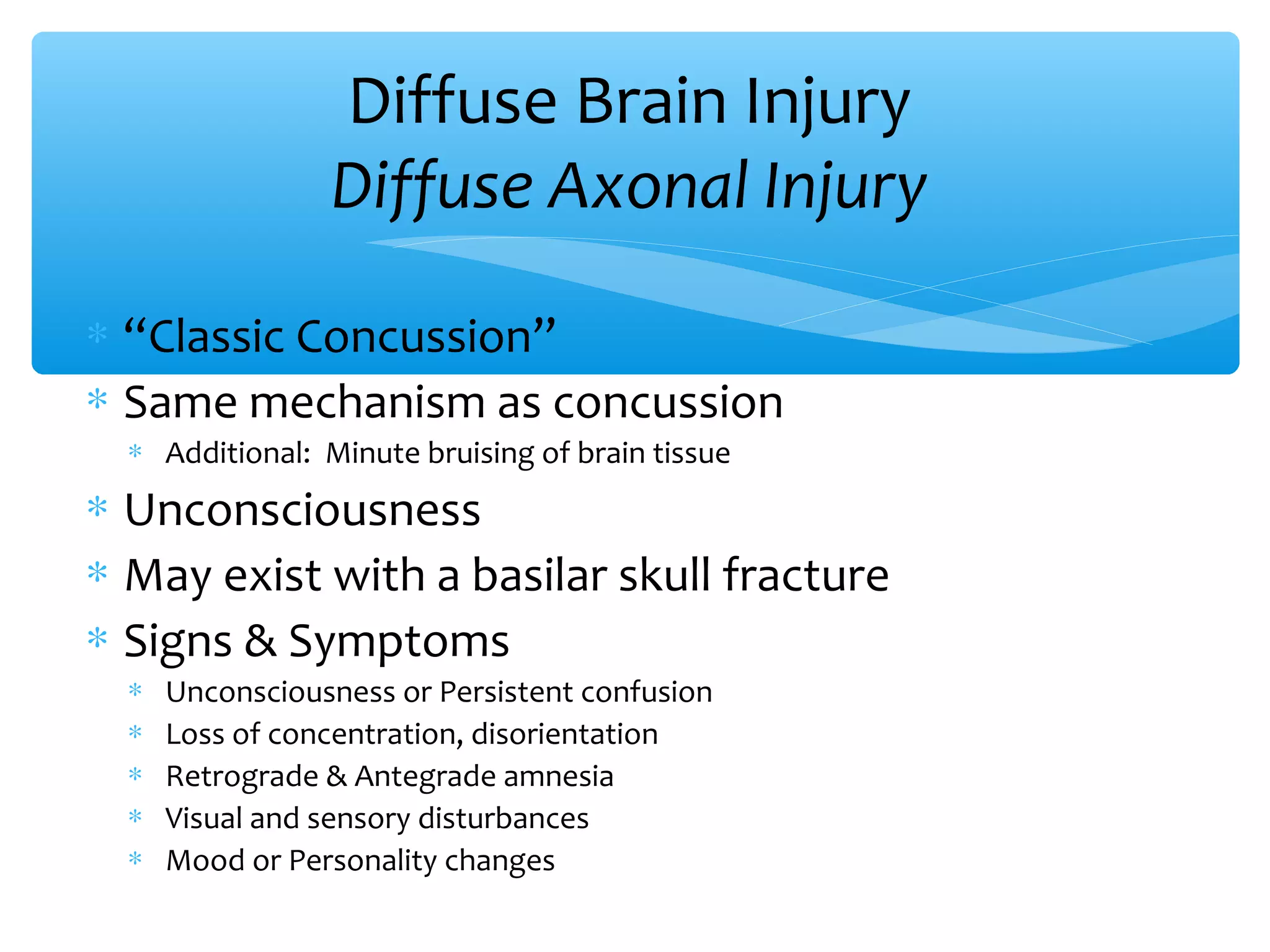 Traumatic Brain Injury: Approach | PPT