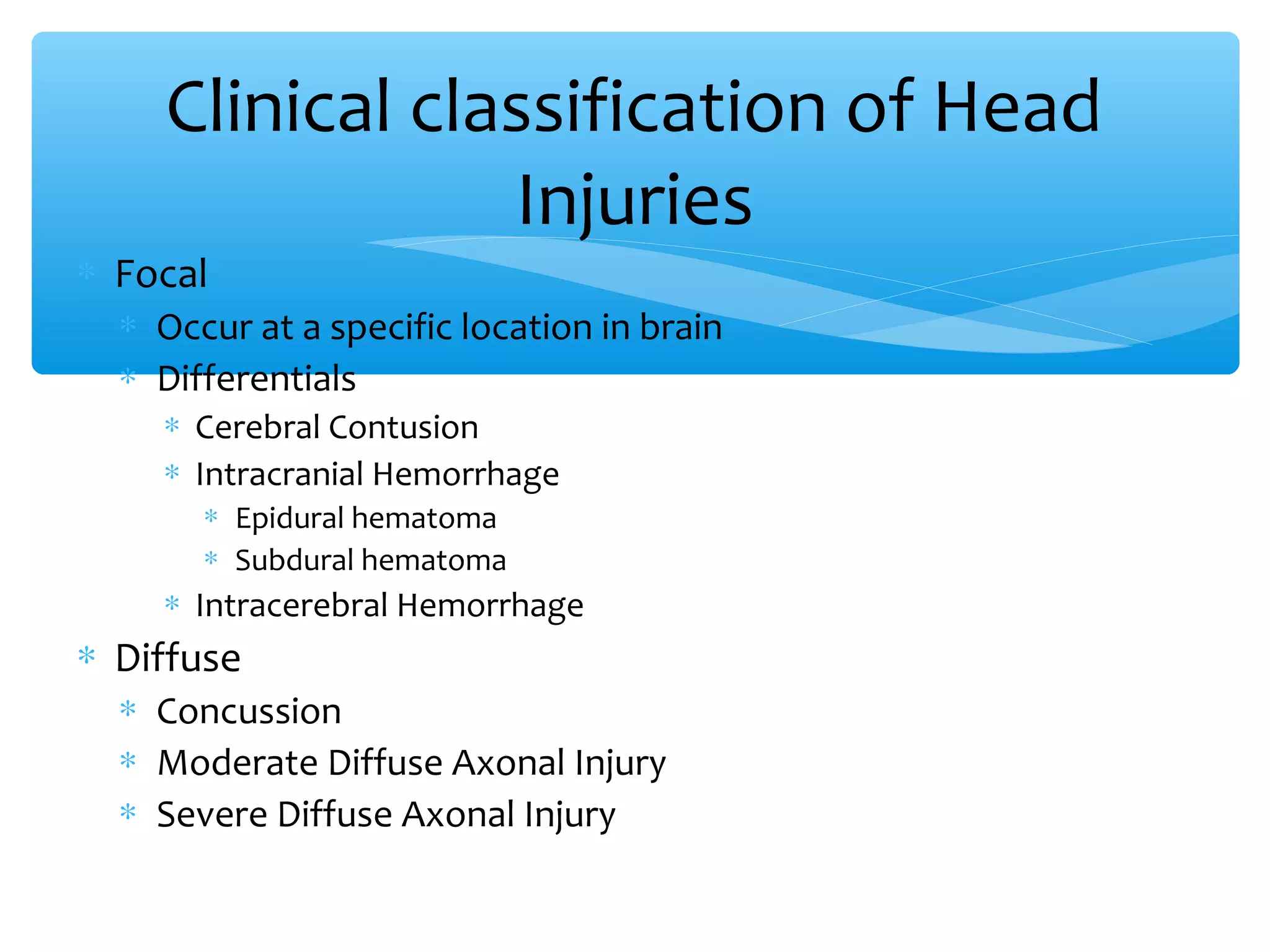 Traumatic Brain Injury: Approach | PPT