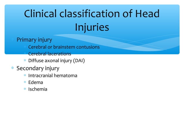 Traumatic Brain Injury: Approach | PPT