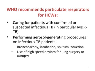 Tb ipc respiratory protection | PPT