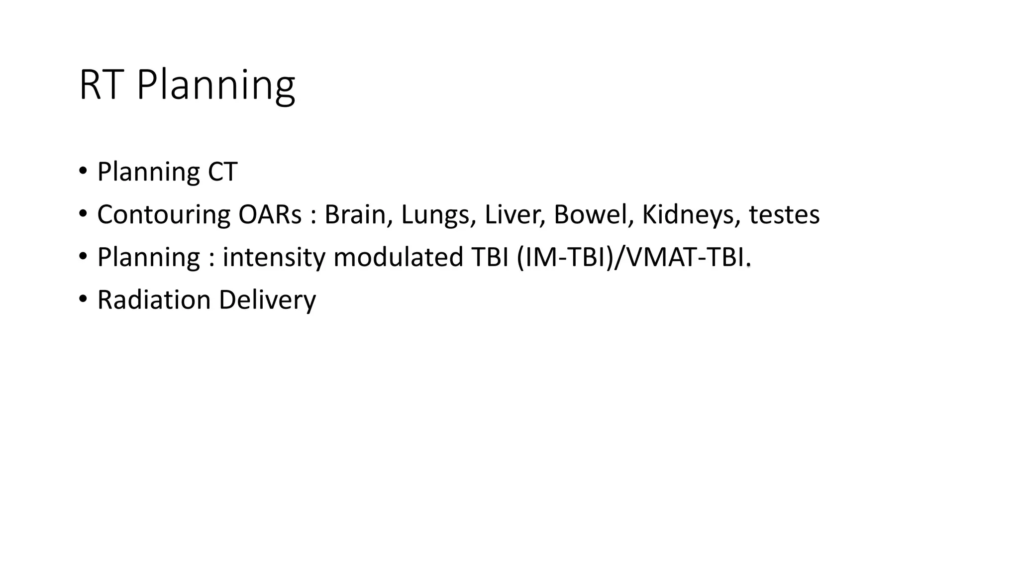 Total Body Irradiation (TBI) Planning | PPTX