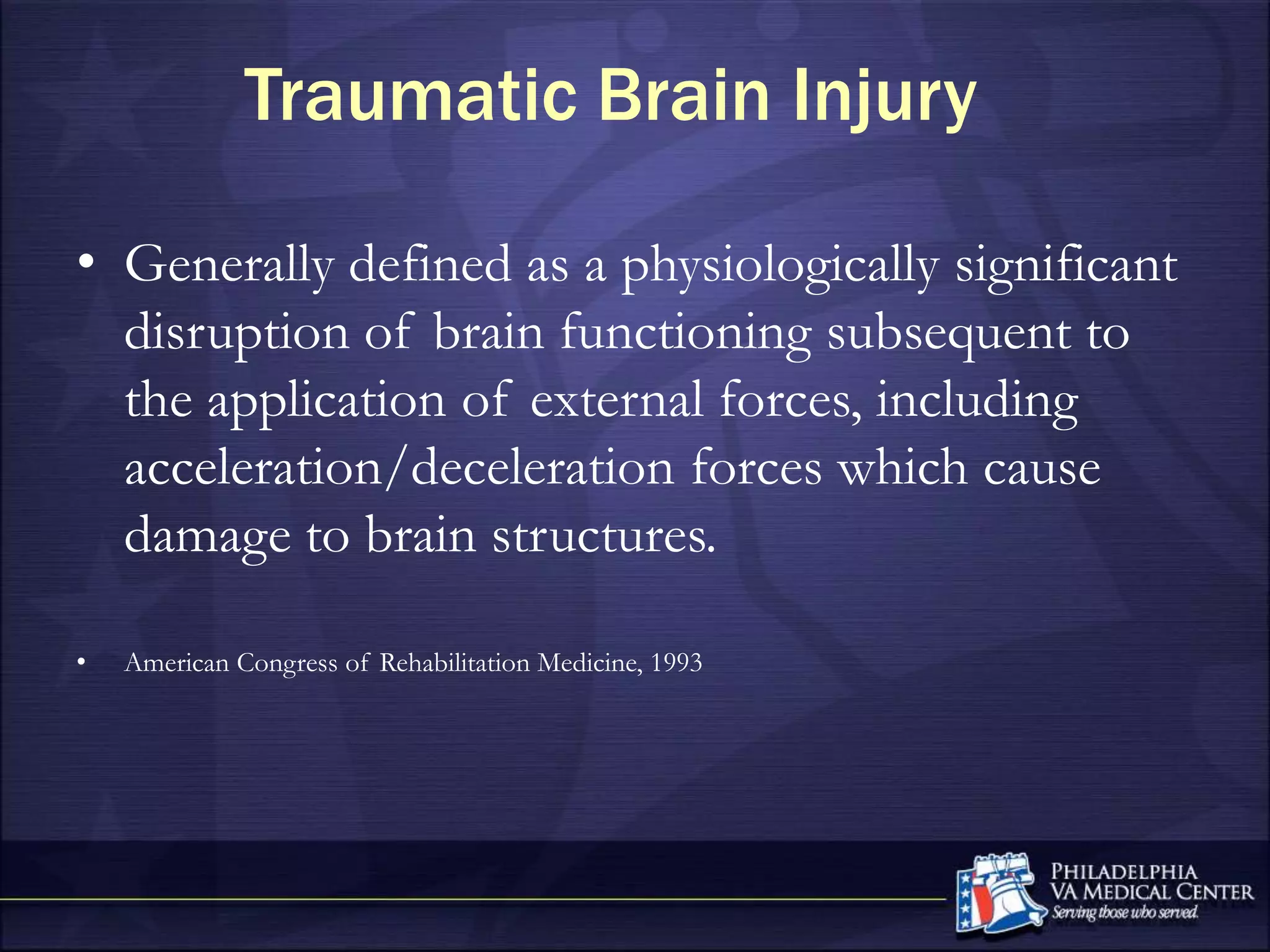 Tbi powerpoint for class 2 | PPTX | Injuries | Diseases and Conditions