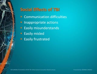 Returning to School After Traumatic Brain Injury (TBI) | PPTX