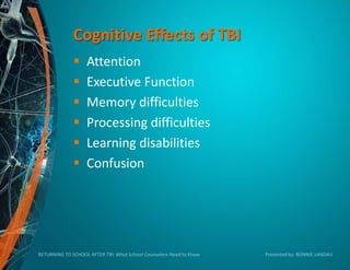 Returning to School After Traumatic Brain Injury (TBI) | PPTX