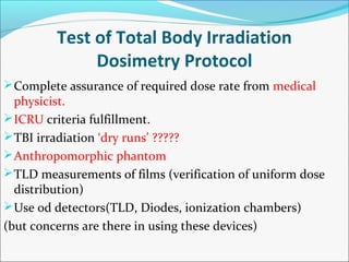 Total body irradiation | PPT