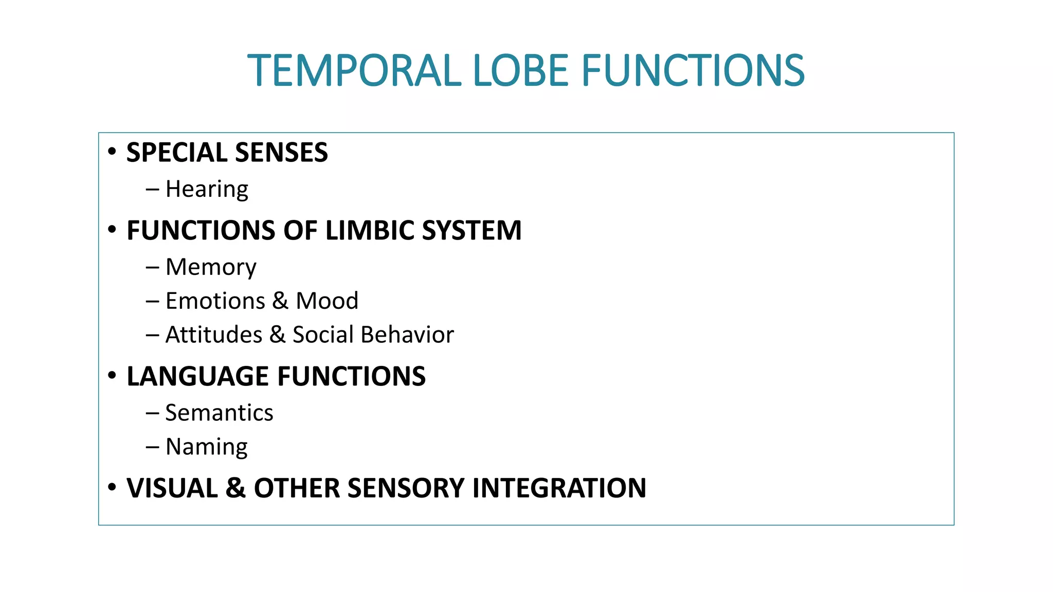 Traumatic Brain Injury to temporal lobe and cognitive rehabilitation | PPT
