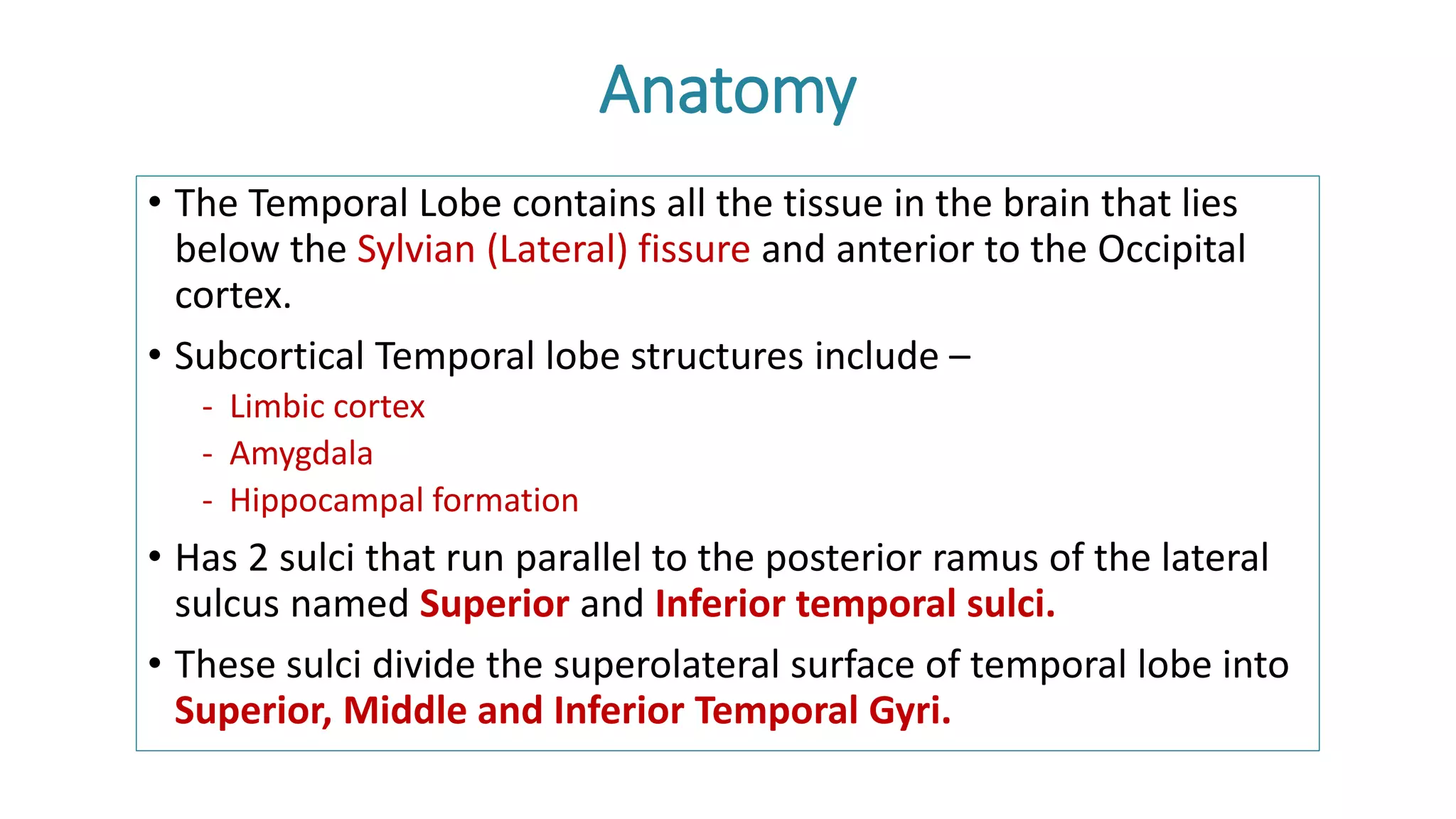 Traumatic Brain Injury to temporal lobe and cognitive rehabilitation | PPT